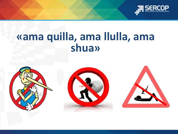 Servicio Nacional de Contratacin Pblica ama quilla ama