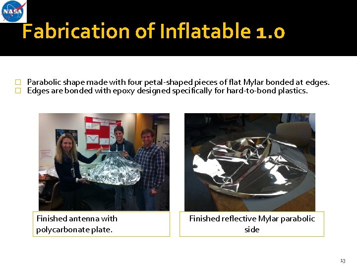 Inflatable Antenna for Cube Sat Alessandra Babuscia Jet