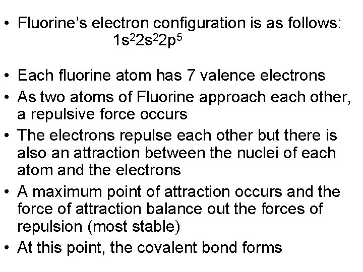 Chapter 9 Covalent Bonding Review Noble gases are