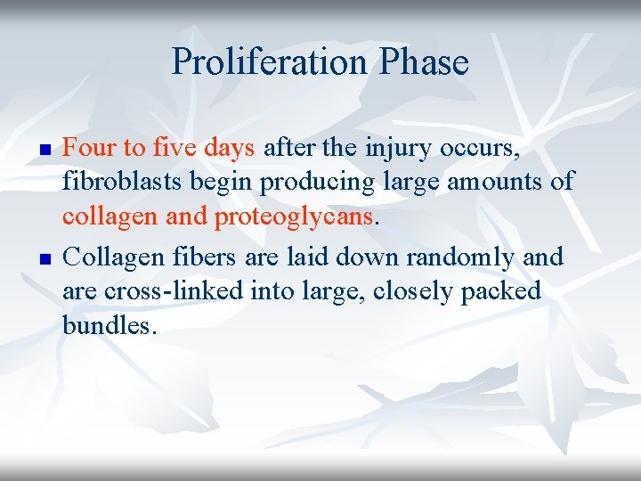 Wound healing November 4 2004 Wound healing n