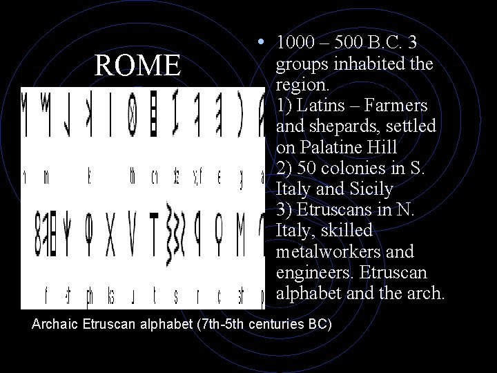 ROME Tomlin ROME 1000 500 B C 3