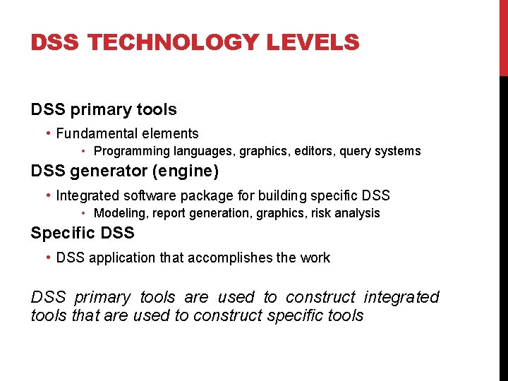 DECISION SUPPORT SYSTEM DEVELOPMENT PENGEMBANGAN SISTEM PENDUKUNG KEPUTUSAN