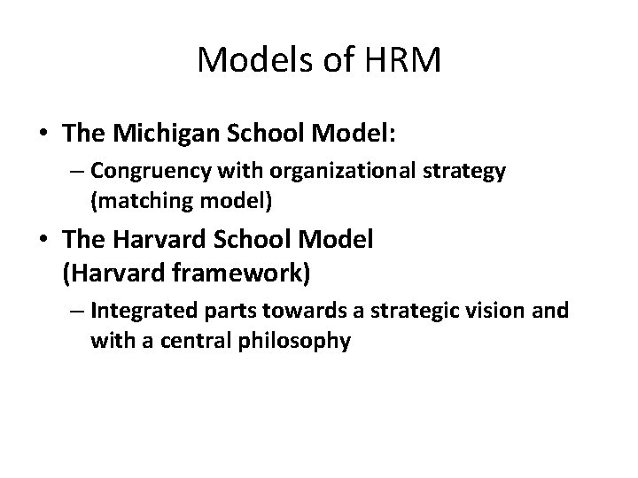 Human Resource Management Syllabus review Course goals Requirements