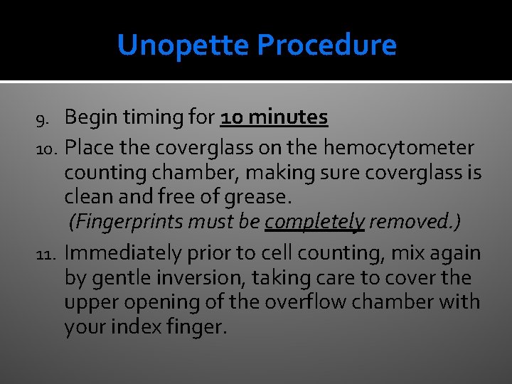 Leukocytes Manual WBC Counting Clinical Pathology VTHT 2323