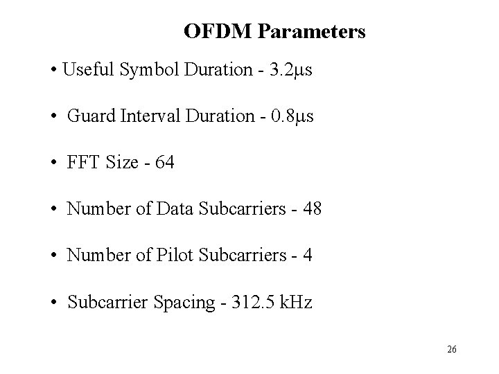 Introduction to OFDM and the IEEE 802 11