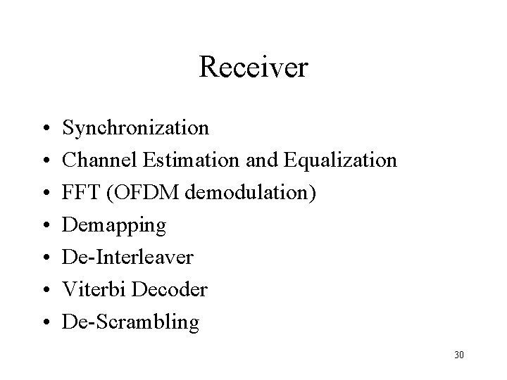 Introduction to OFDM and the IEEE 802 11