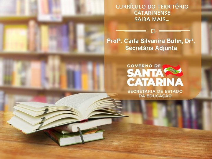 CURRCULO DO TERRITRIO CATARINENSE SAIBA MAIS Prof Carla