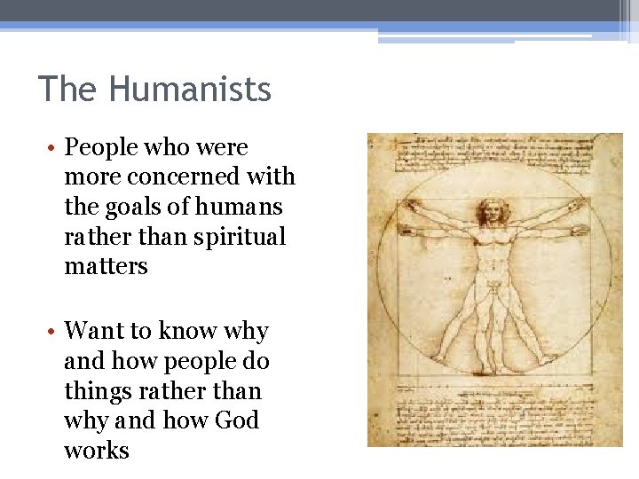 Philosophy and Education The Humanists People who were