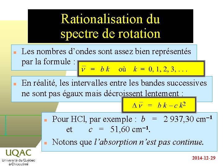 LA CHIMIE THORIQUE Chapitre 4 La vibration pure