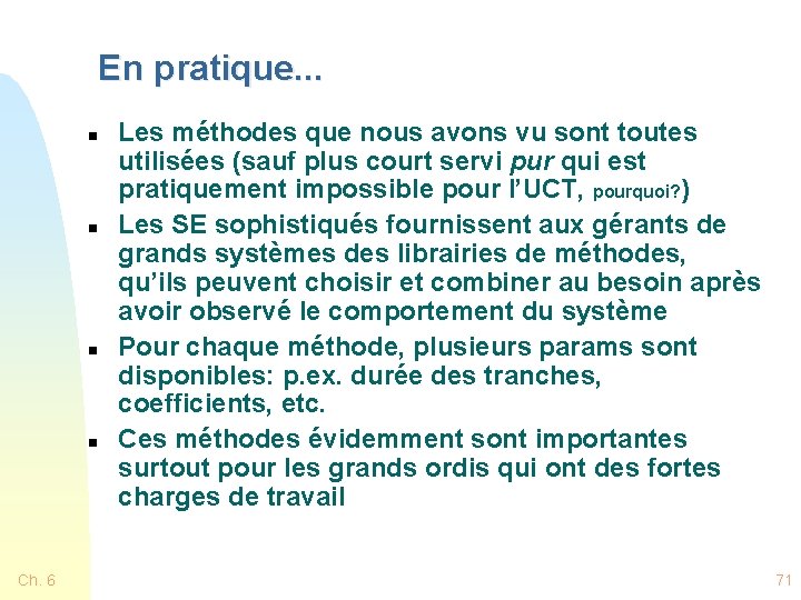 Ordonnancement Processus Chapitre 6 http w 3 uqo