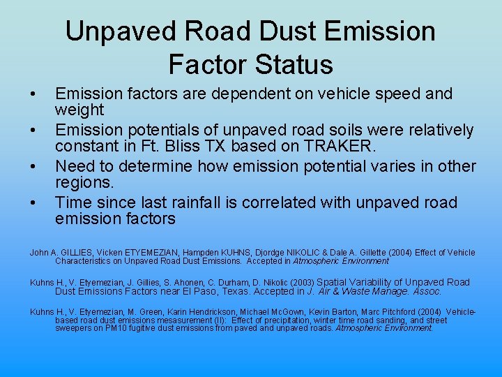 Fugitive Dust Research at DRI Portable Wind Tunnel
