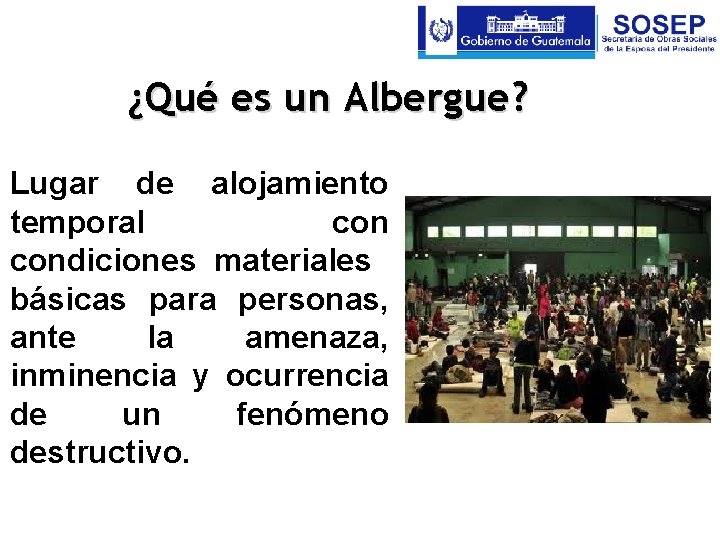 GESTIN DE ALBERGUES EN SITUACIONES DE EMERGENCIA Rubn