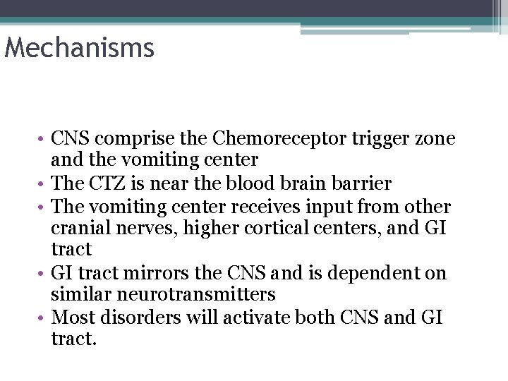 Nausea and Vomiting in Palliative Care Elizabeth Whiteman