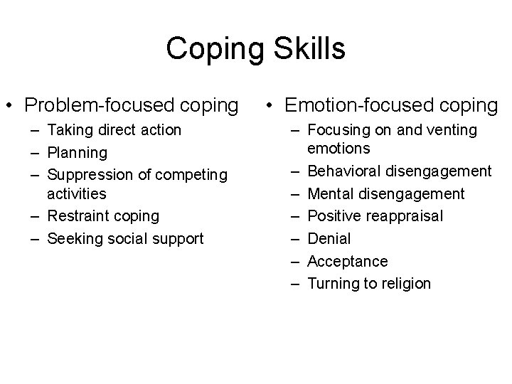 Stress Coping and Health The Relationship Between Stress