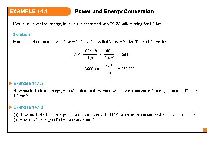 EXAMPLE 14 1 Power and Energy Conversion How