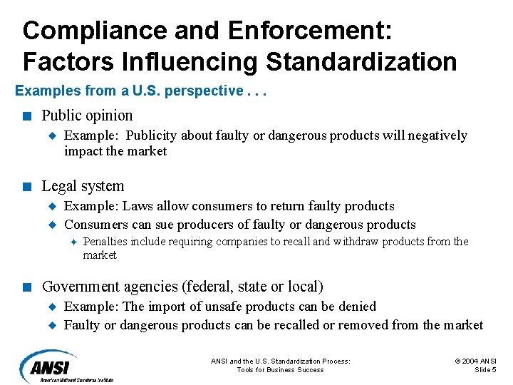 An Introduction to the American National Standards Institute