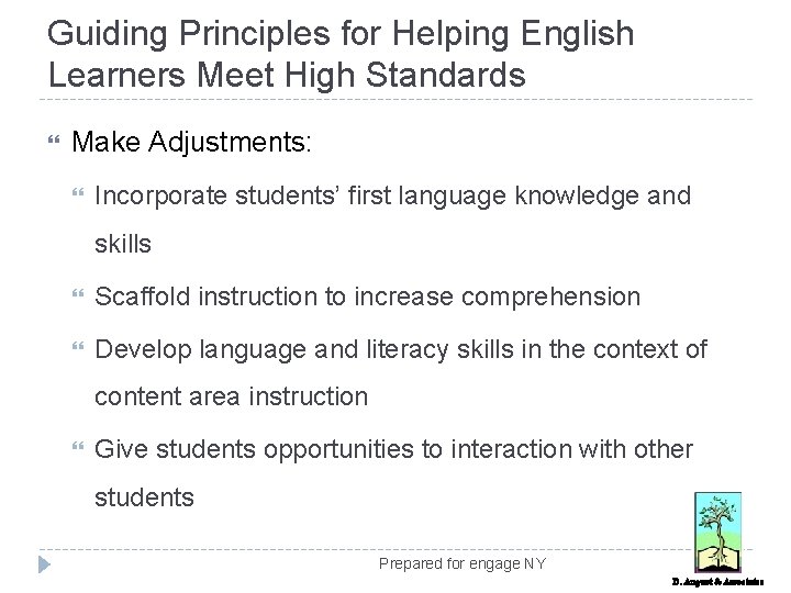 Helping English Learners Meet High Standards Diane August
