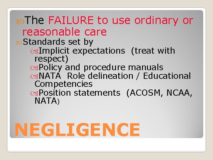 Legal Terms and Issues in Athletics Sports Medicine