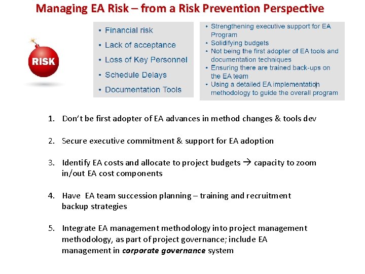 Agile EA in Practice Understand EA Value Risks