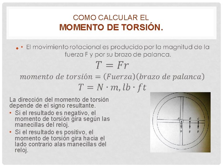 MOMENTO DE TORSIN Y EQUILIBRIO ROTACIONAL FUNDAMENTOS DE