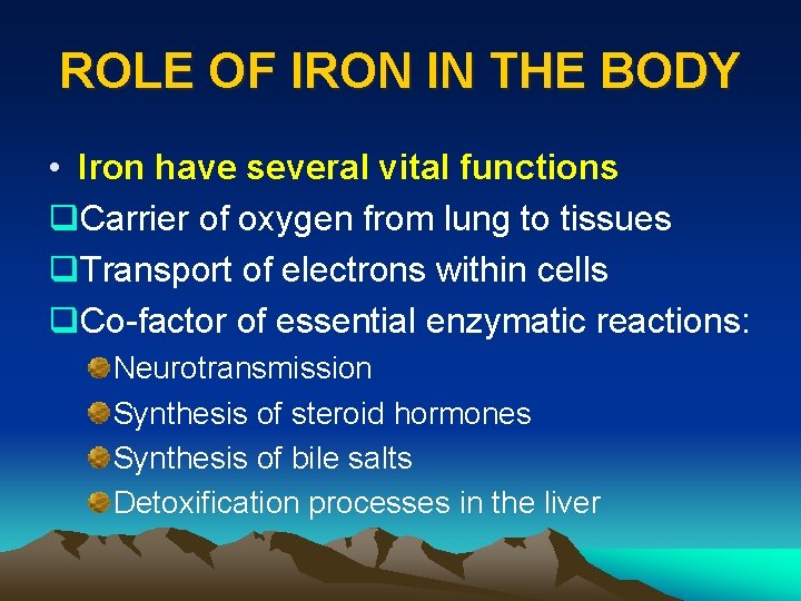 IRON DEFICIENCY IDA Abdelaziz Elamin MD Ph D