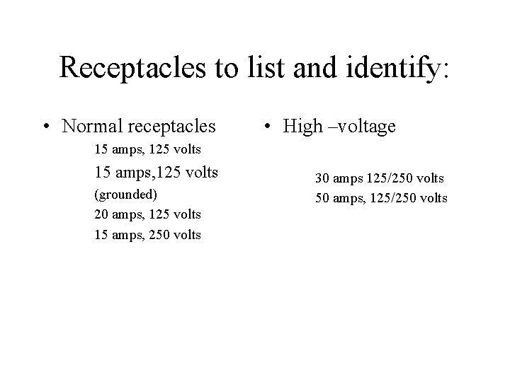 UNIT ELECTRICAL SWITCHES AND RECEPTACLES W C BUSTER