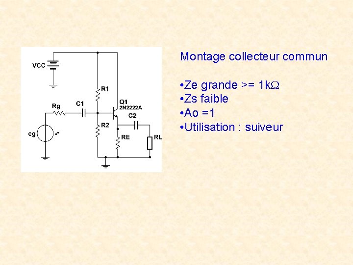 Transistor bipolaire Montage amplificateur Montage amplificateur ...