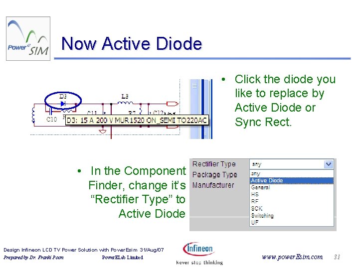 Design Infineon LCD TV Power Solution with Power