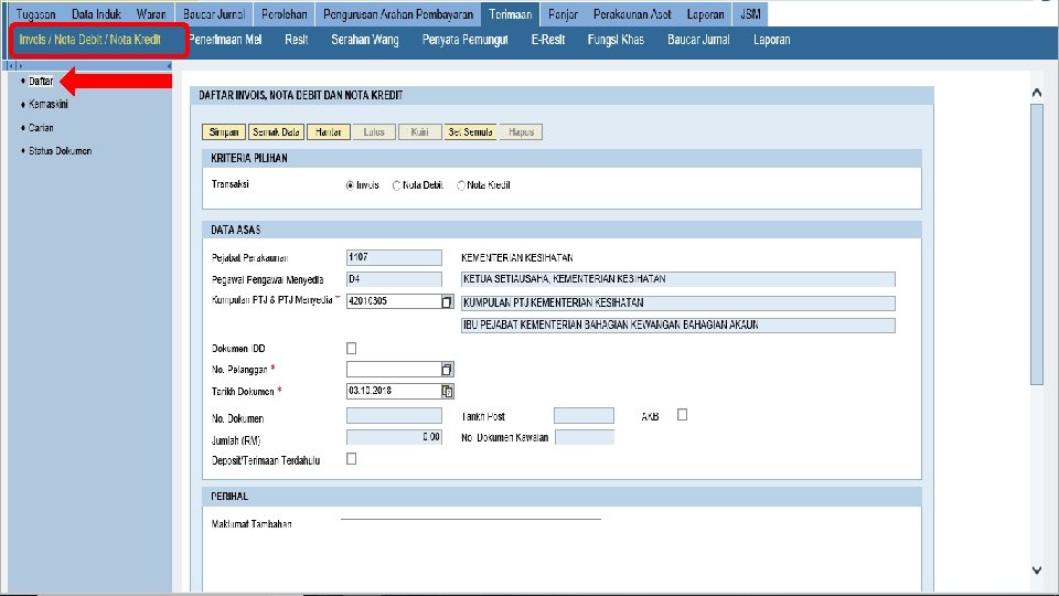 PENGURUSAN PERAKAUNAN AKAUN BELUM TERIMA KEMENTERIAN KESIHATAN MALAYSIA