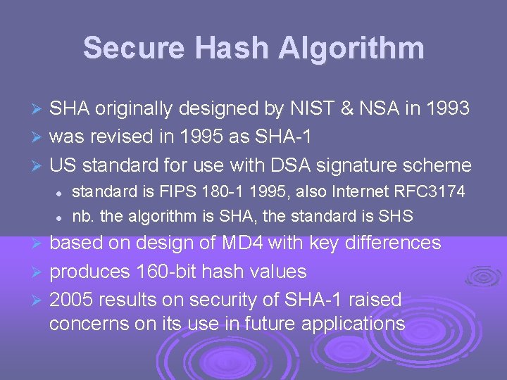 Cryptography and Network Security Chapter 11 Fifth Edition