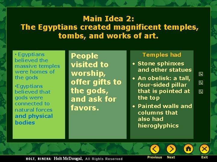 Ancient Egypt and Kush Chapter 4 Holt Mc