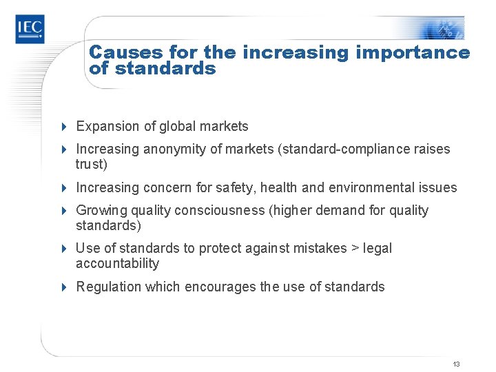 Introduction to Standards Presented by the International Electrotechnical