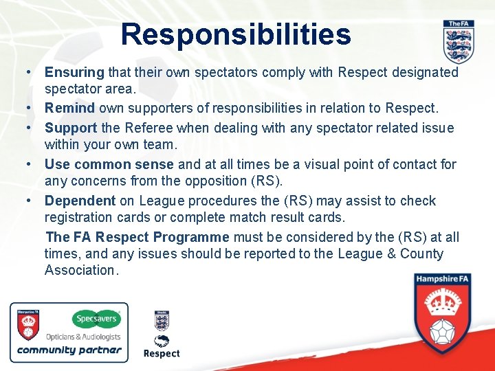 Roles and Responsibilities of the Respect Steward by