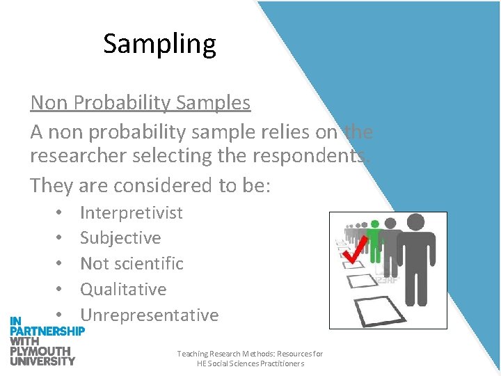 Sampling Teaching Research Methods Resources for HE Social