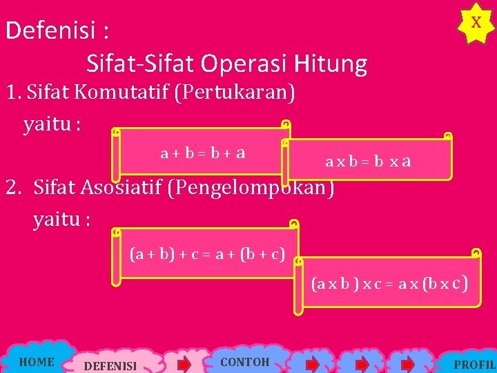 X OPERASI HITUNG BILANGAN Untuk kelas IV SD