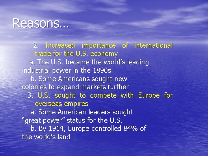 Imperialism and The United States 1890 1914 Introduction