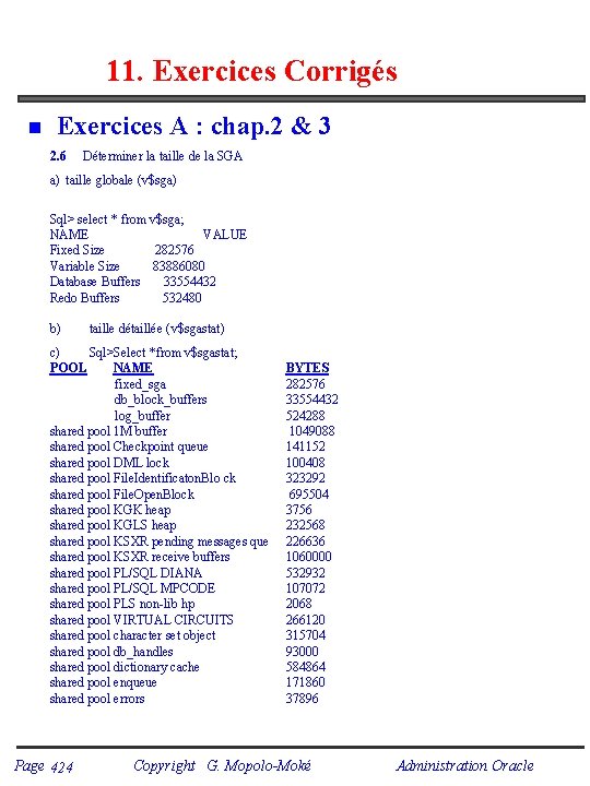 11 Exercices Corrigs n Exercices A chap 2