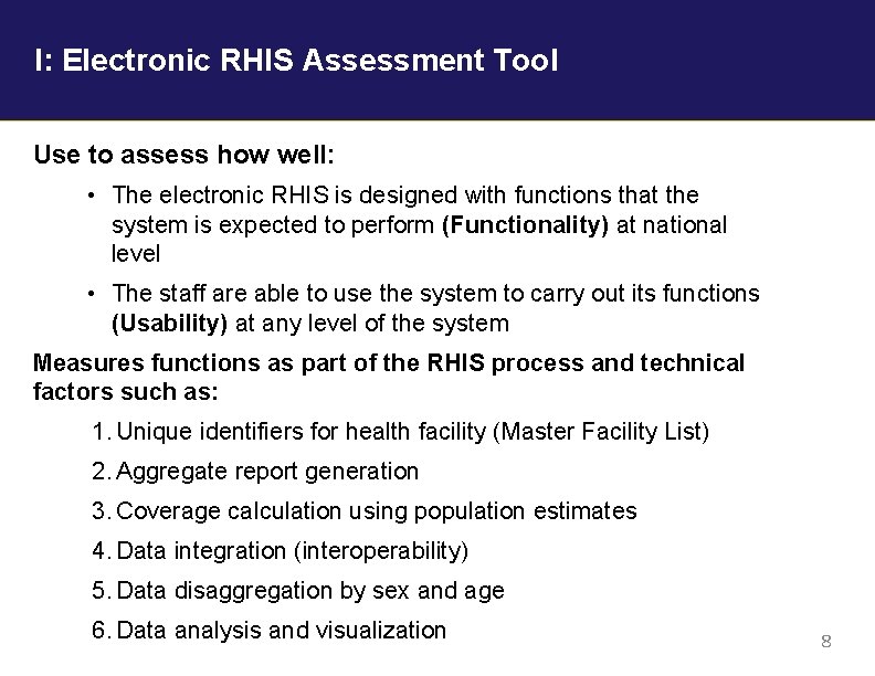 ROUTINE HEALTH INFORMATION SYSTEMS A Curriculum on Basic