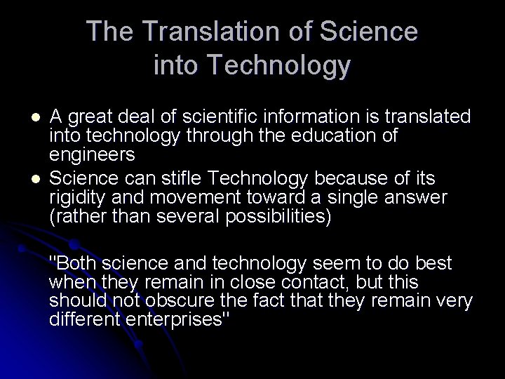 Scientific Knowledge and Technological Advance Volti Chapter 4