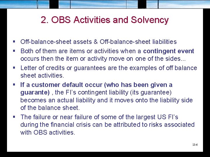 CHAPTER 13 OffBalanceSheet Risk Mc GrawHillIrwin Copyright 2011