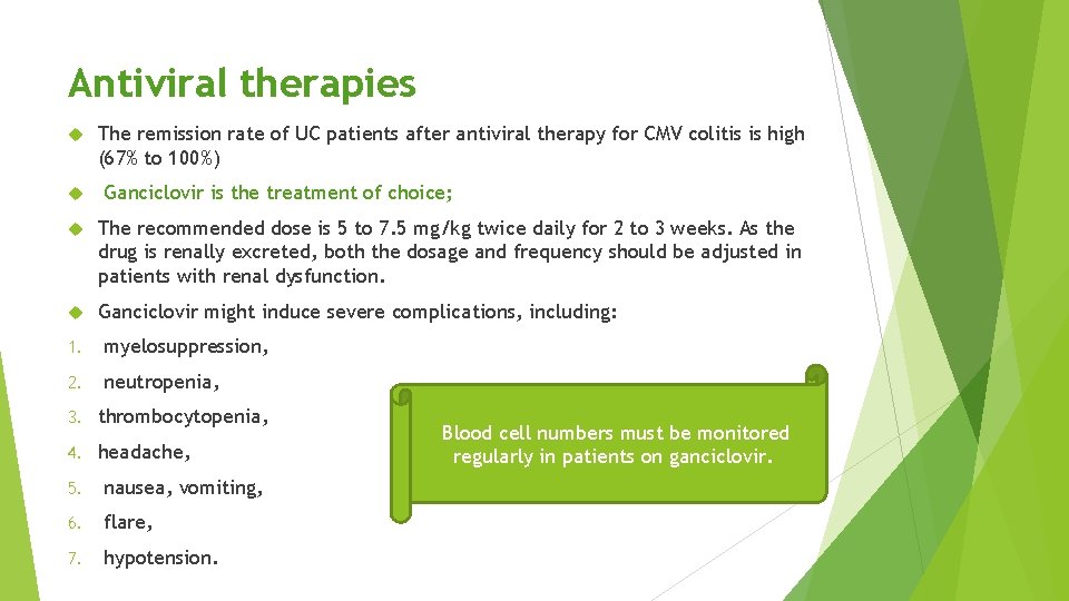 Approach to cytomegalovirus infections in patients with ulcerative