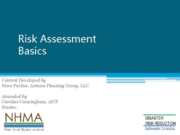 Risk Assessment Basics Natural Hazard Mitigation Association Content