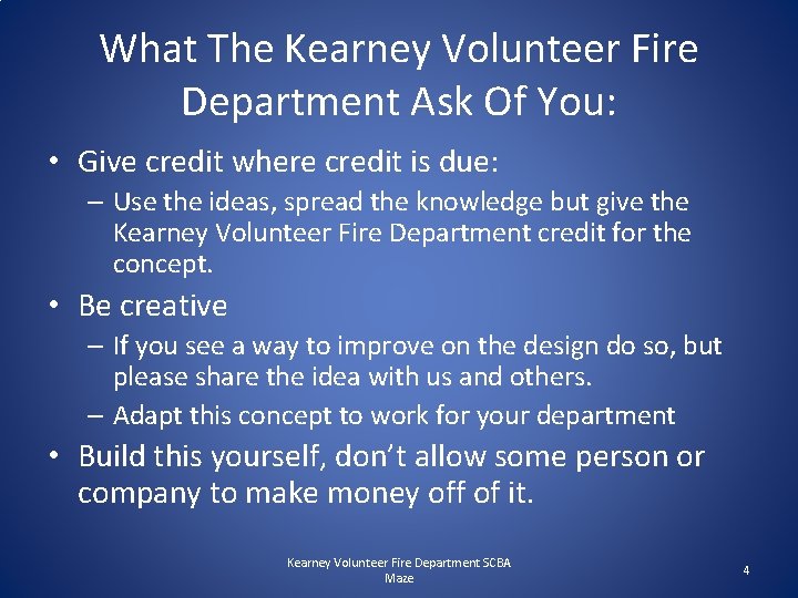 Kearney Volunteer Fire Department Modular SCBA Maze Always