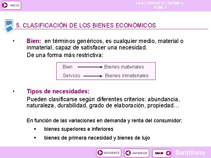 LA ACTIVIDAD ECONMICA TEMA 1 INICIO 1 LA