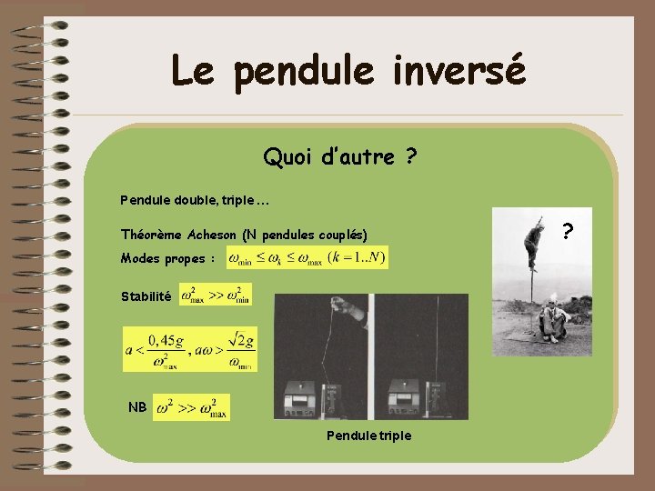 Udppc 2014 Stabilisation dun quilibre instable Plan Le