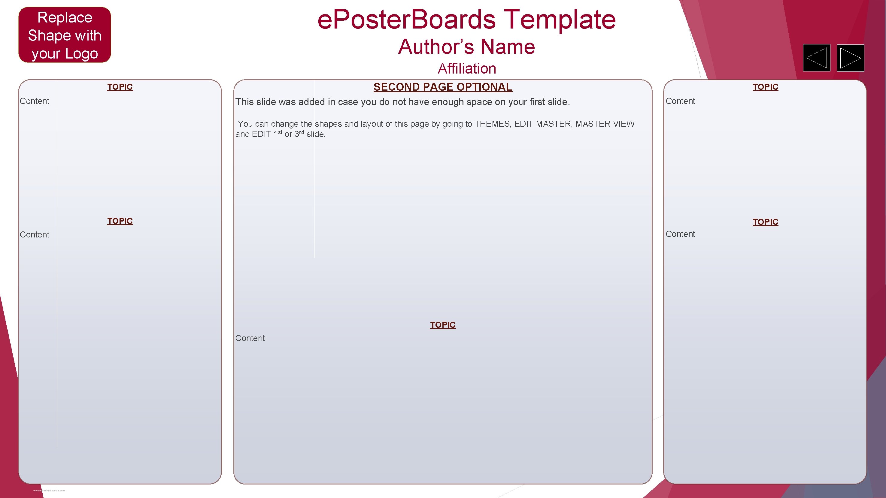Replace Shape with your Logo e Poster Boards
