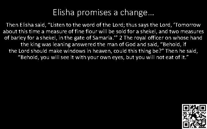 Timeline of Elishas ministry according to 2 nd