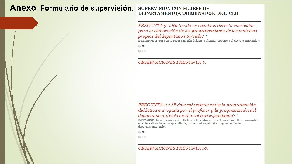 PROTOCOLO DE SUPERVISIN 1 Objetivos de la Supervisin