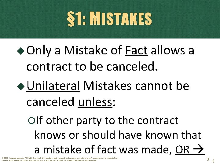 CLARKSON MILLER CROSS CHAPTER 15 CONTRACTS MISTAKES FRAUD