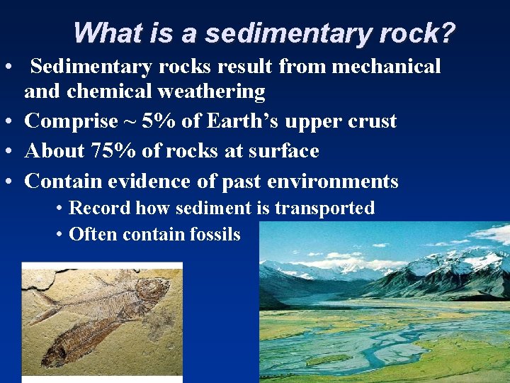 Lecture 6 7 Sedimentary and Metamorphic Rocks Part